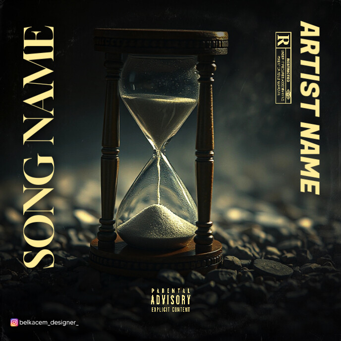 Black Professional Time Album Cover Template | PosterMyWall