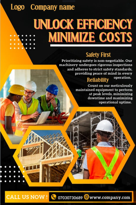 Copy of Black Professional Unlock Efficiency Minimize Costs Poster ...