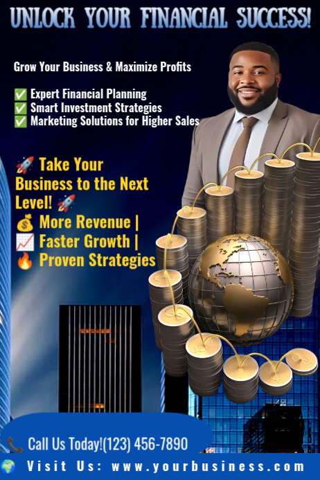Copy of Black Professional Unlock Your Financial Success Poster ...