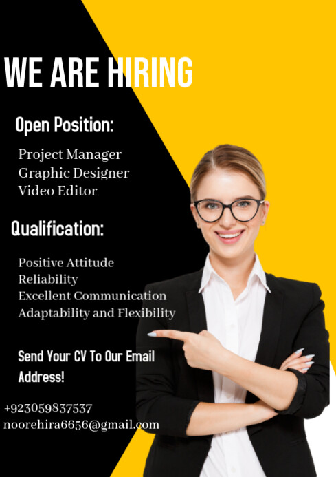 Black Professional We Are Hiring Job Opportunities A4 Template ...