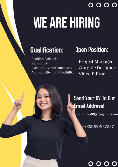 Black Professional We Are Hiring Job Opportunities A4 Template ...