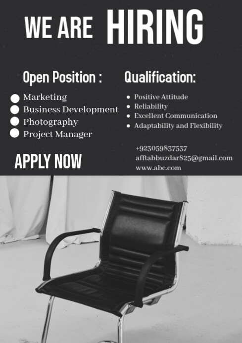 Black Professional We Are Hiring Job Opportunities A4 Template ...