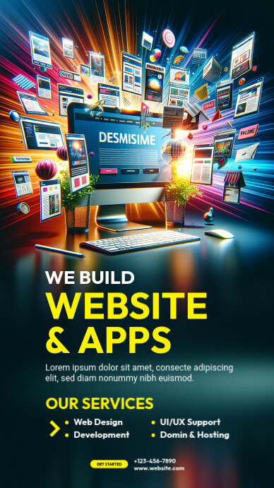 Copy of Black Professional Web Design Service Template Whatsapp Status ...