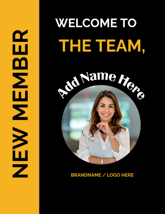 Black Professional Welcome New Member To The Team Flyer (us Letter ...