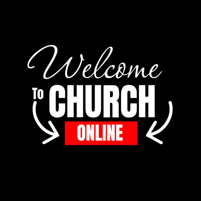 Plantilla de Black Professional Welcome To Church Online Instagram Post ...