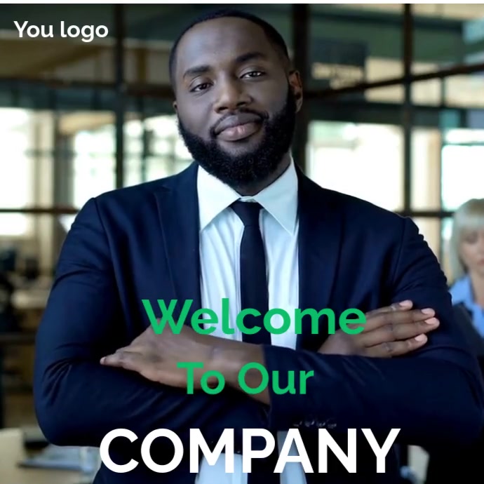 Black Professional Welcome To Our Office Instagram Post Template ...