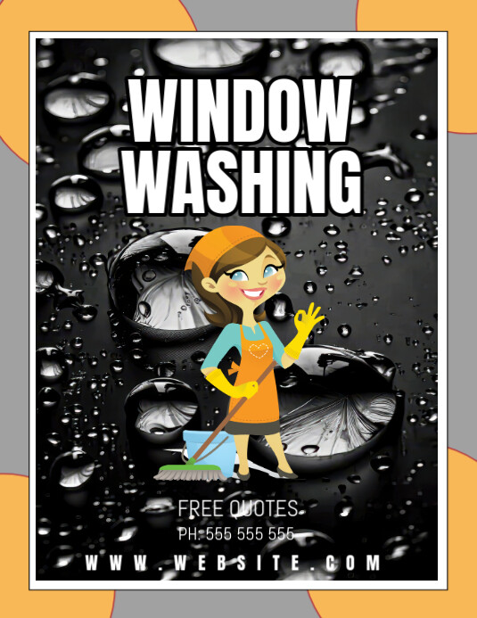 Copy of Black Professional Window Cleaning Poster, Window Cleaning ...
