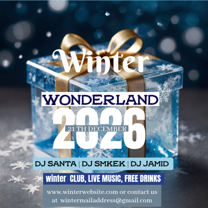 Black Professional Winter Wonderland Post Design Template (1) Instagram ...