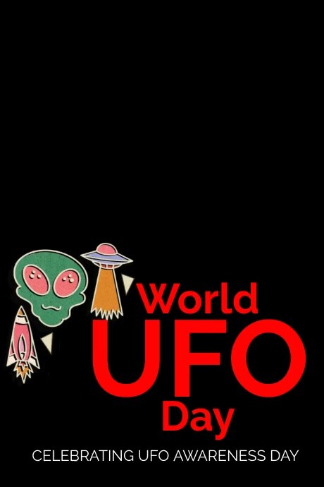 Black Professional World Ufo Day Poster Template | PosterMyWall