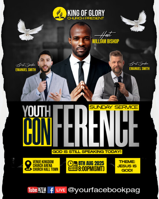 Copy of Black Professional Youth Conference Template Instagram Portrait ...