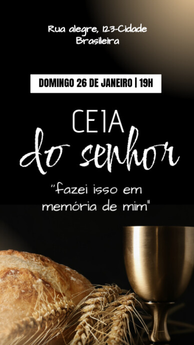 Black Profissional Ceia Do Senhor História Do Instagram Template | PosterMyWall