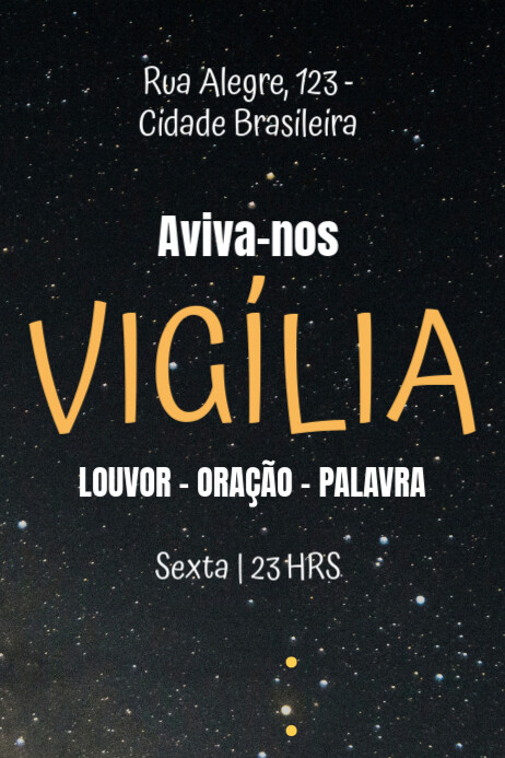 Black Profissional Culto Vigilia Cartaz Template | PosterMyWall