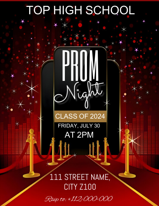 Copy of Black Prom Night Flyer (us Letter) | PosterMyWall