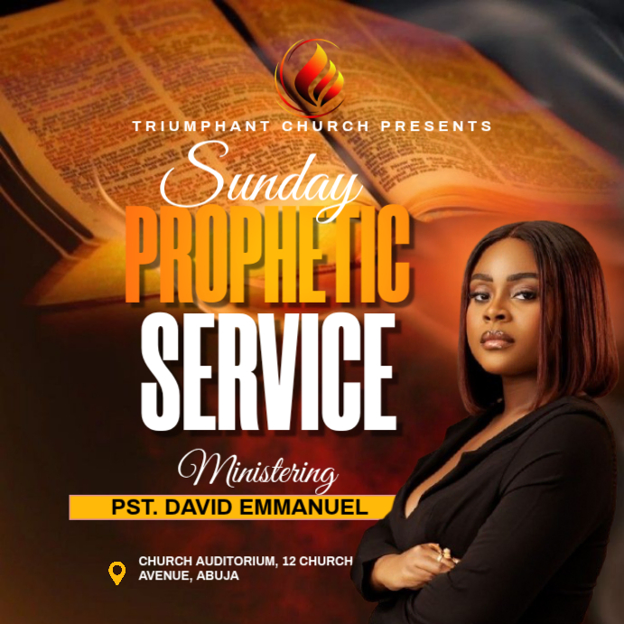 Copy of Black Prophetic Church Service Instagram Post | PosterMyWall