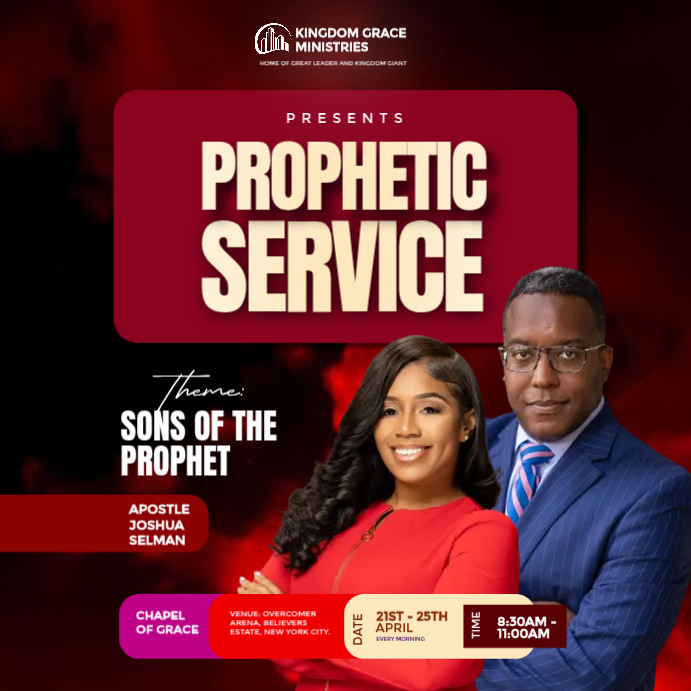 Copy of Black Prophetic Service Event Instagram Post | PosterMyWall