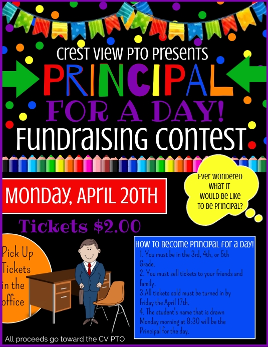 Black PTO Fundraiser Template | PosterMyWall