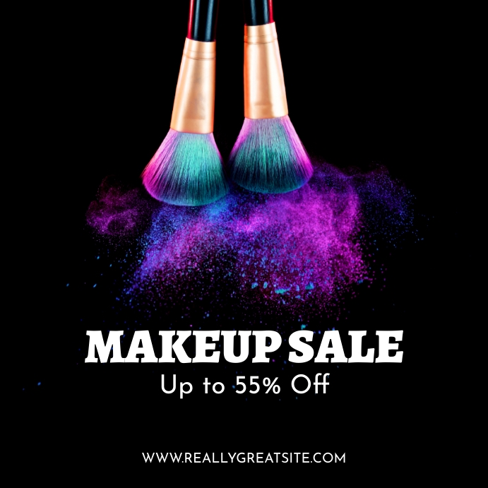 Black Purple Aesthetics Makeup Sale Instagram Templat | PosterMyWall