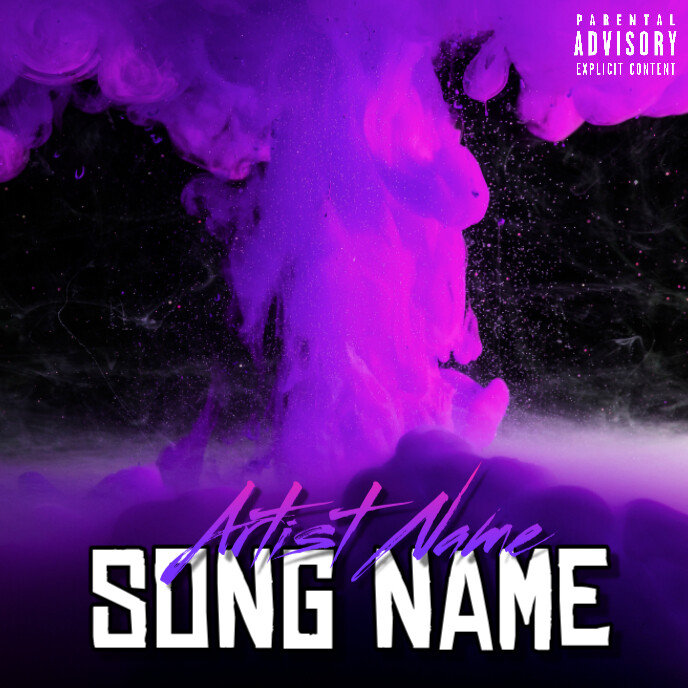 Black Purple Mixtape Smoke Song Album Cover Template | PosterMyWall