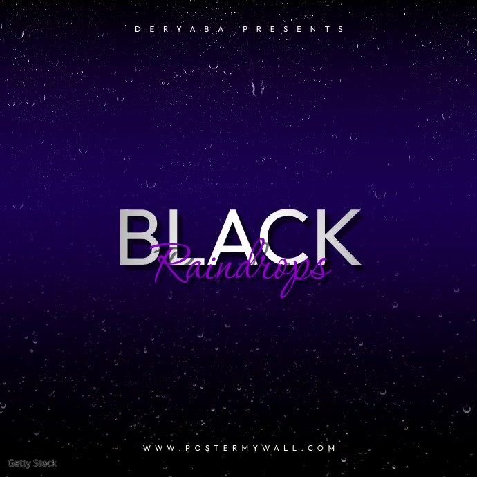 Copy of Black Purple Raindrops Video Mixtape Cover | PosterMyWall