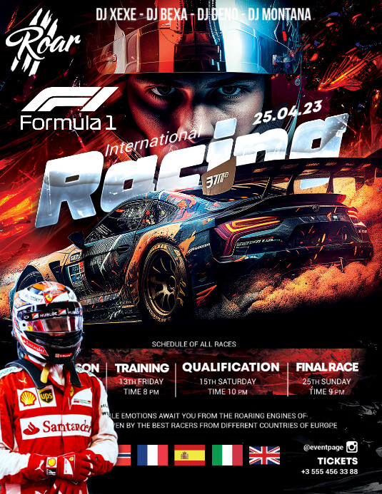 Copy of Black Racing Game Flyer (us Letter) | PosterMyWall