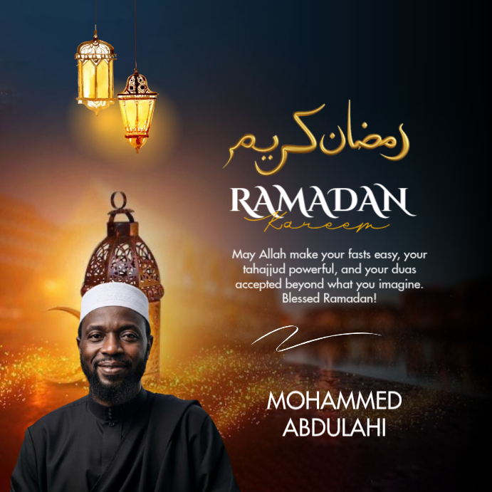 Black Ramadan Instagram Post Template | PosterMyWall