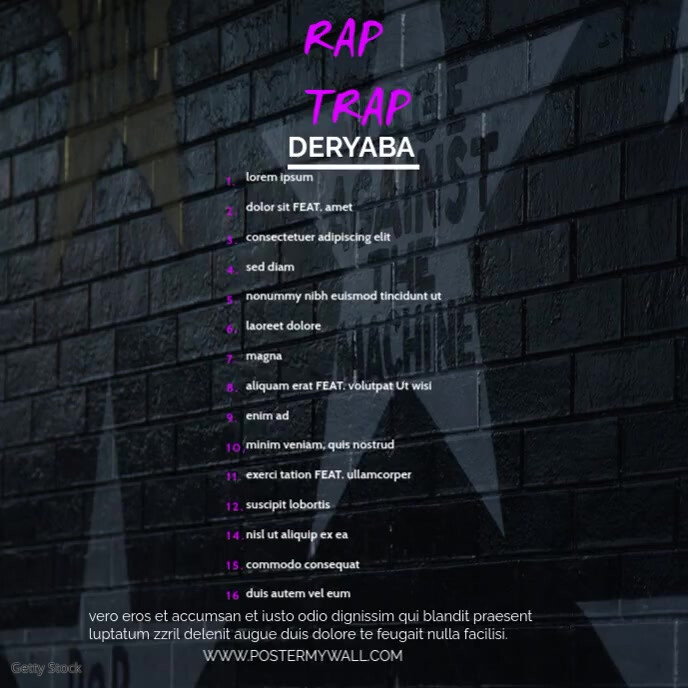 Black Rap Trap Album Cover Template | PosterMyWall