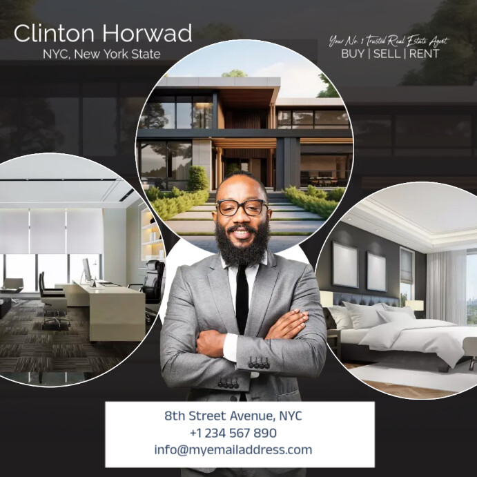 Copy of Black Real Estate Agent Instagram Post | PosterMyWall