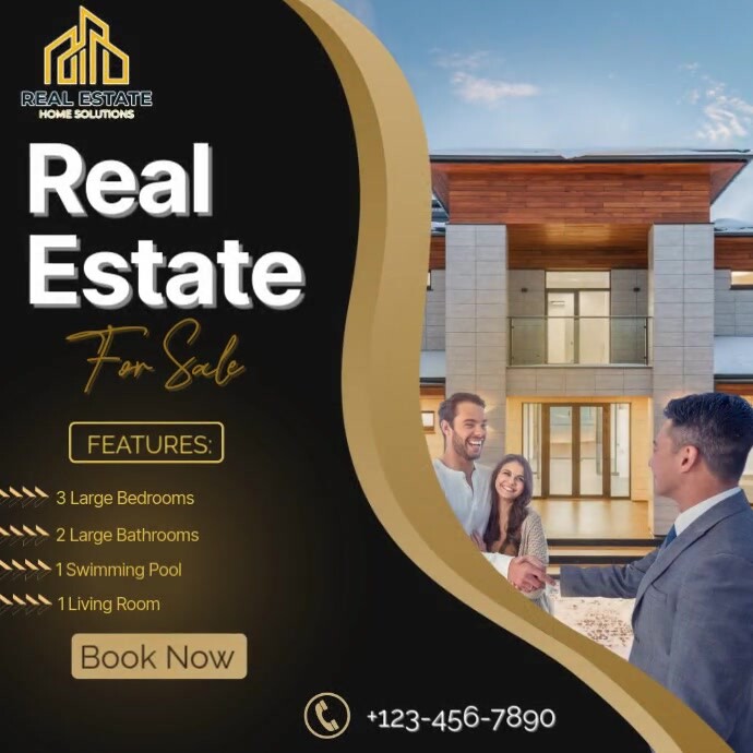 Black Real Estate Instagram Post Template | PosterMyWall