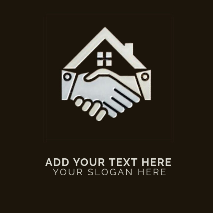 Black Real Estate Logo Template | PosterMyWall