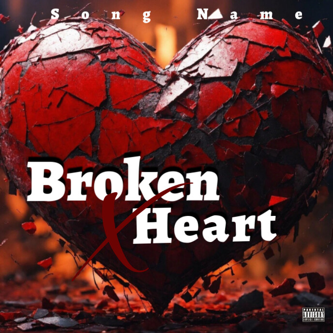 Black Red Album Cover Template | PosterMyWall