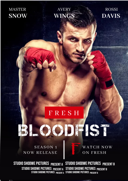 black red movie poster Template | PosterMyWall