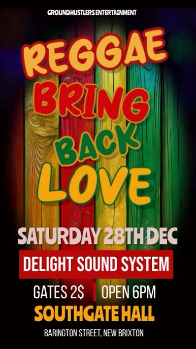 Copy of Black Reggae Instagram Reel | PosterMyWall