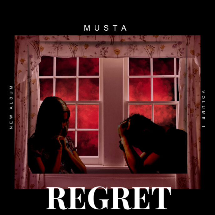 Plantilla de Black Regret Album Cover | PosterMyWall