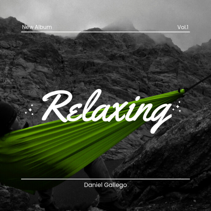 Black Relaxing Album Cover Template | PosterMyWall