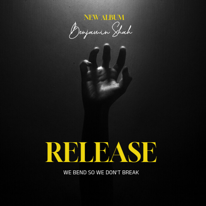 Black Release Album Cover Album Cover Template | PosterMyWall