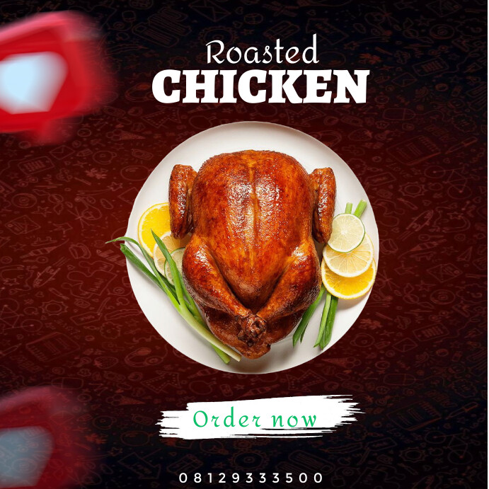 Plantilla de Black Roasted Chicken Instagram Post | PosterMyWall