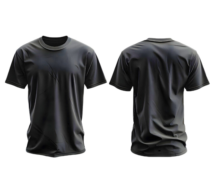 Copy of Black round neck tshirt mockup HD | PosterMyWall