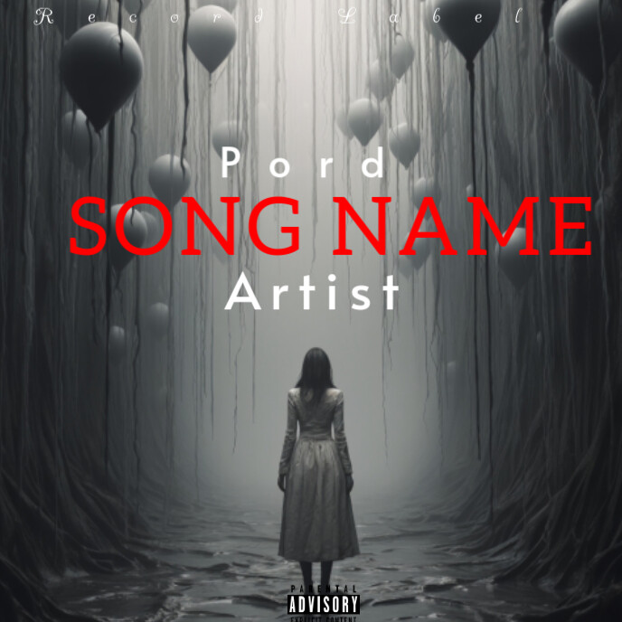 Black Sad Albu Album Cover Template | PosterMyWall