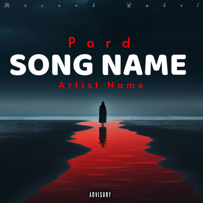 Plantilla de Black Sad Album Cover Album Cover | PosterMyWall