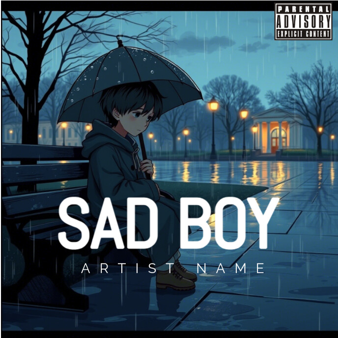 Plantilla de Black Sad Album Cover Design Album Cover | PosterMyWall