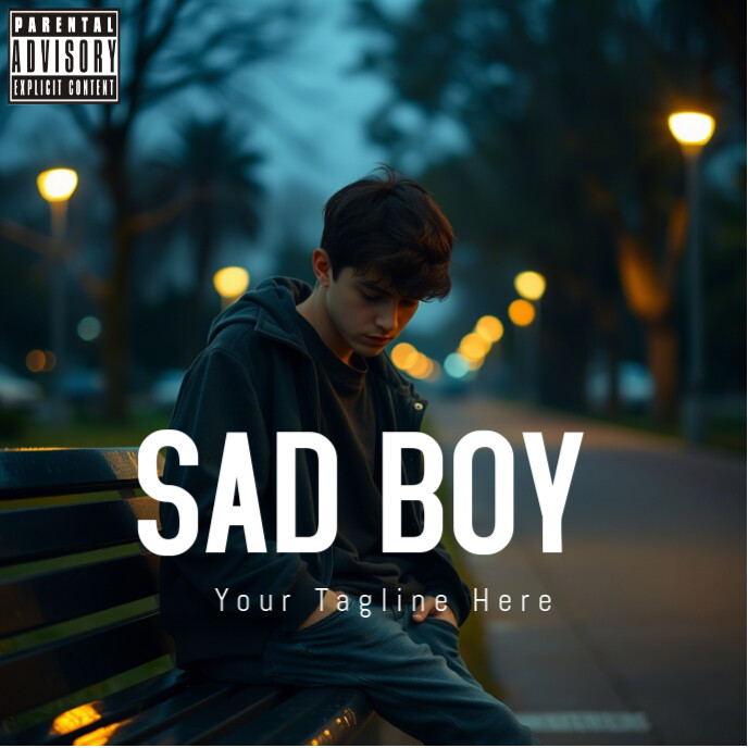 Black Sad Album Cover Template | PosterMyWall