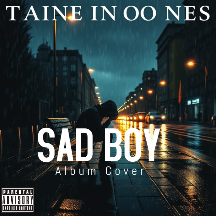 Black Sad Album Cover Template | PosterMyWall