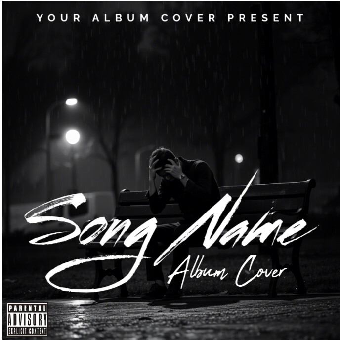 Black Sad Album Cover Template | PosterMyWall