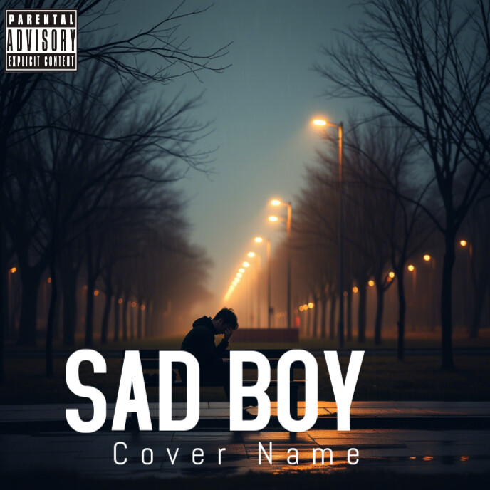 Black Sad Album Cover Template | PosterMyWall