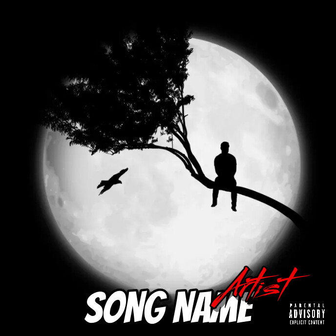 Black Sad Alone Man Album Cover Template | PosterMyWall