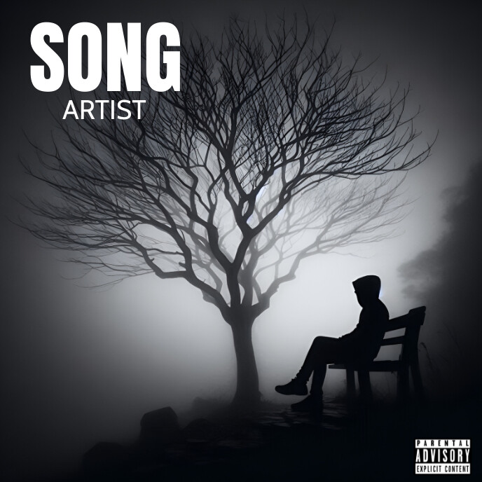 Plantilla de Black Sad Alone Man Song Album Cover | PosterMyWall