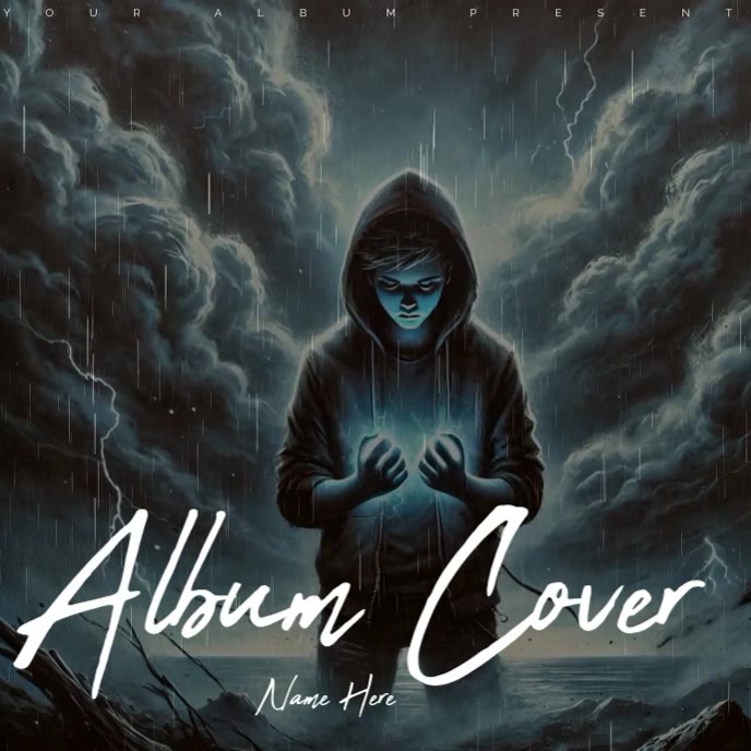 Black Sad Boy Album Cover Template | PosterMyWall