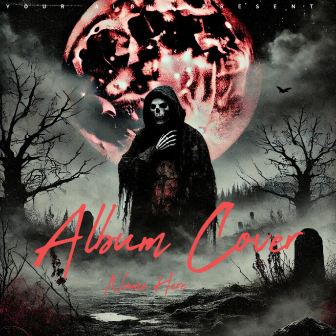 Black Sad Boy Horror Album Cover Template | PosterMyWall