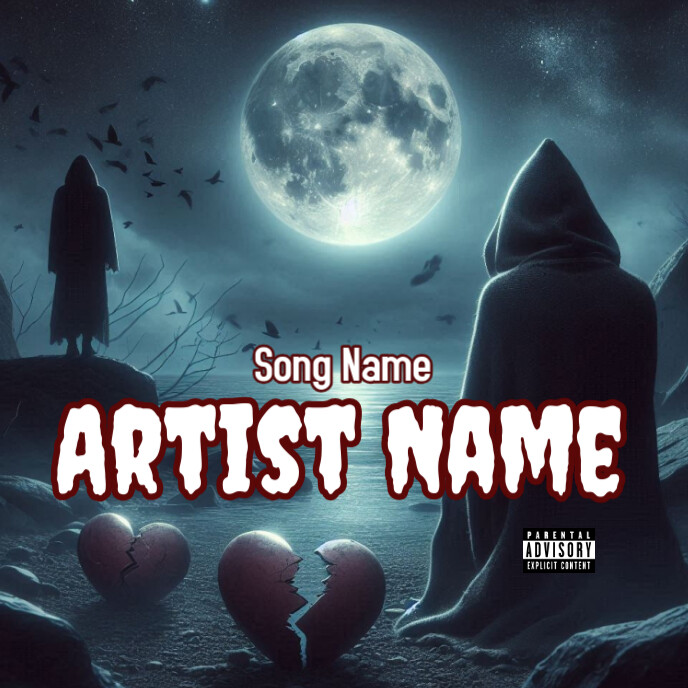 Black Sad Couple Album Cover Templat | PosterMyWall