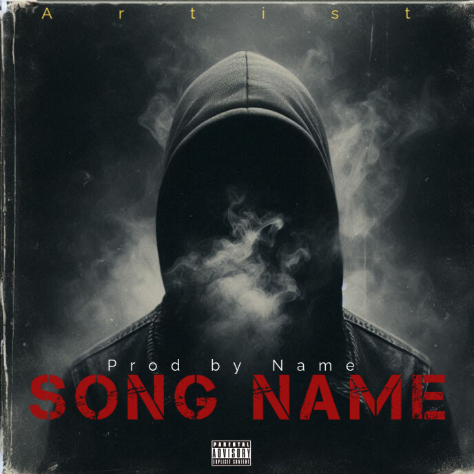 Black Sad Man Album Cover Template | PosterMyWall